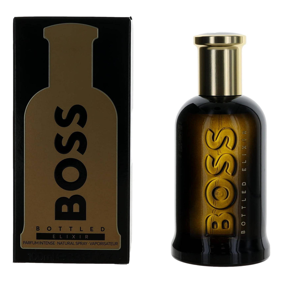 Boss Bottled Elixer by Hugo Boss, 3.4 oz Parfum Intense Spray for Men ...