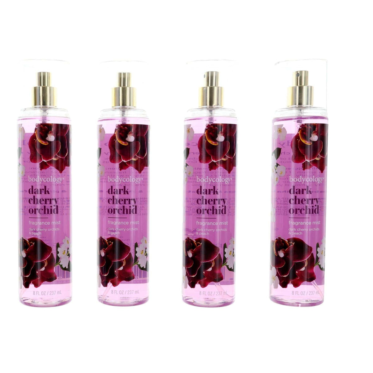 Dark Cherry Orchid by Bodycology, 4 Pack 8 oz Fragrance Mist for Women ...